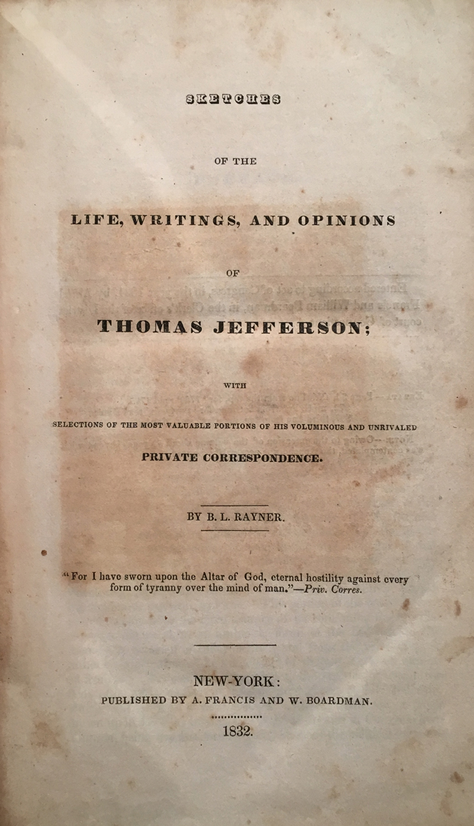 Jefferson-Title-LG | The 19th Century Rare Book and Photograph Shop