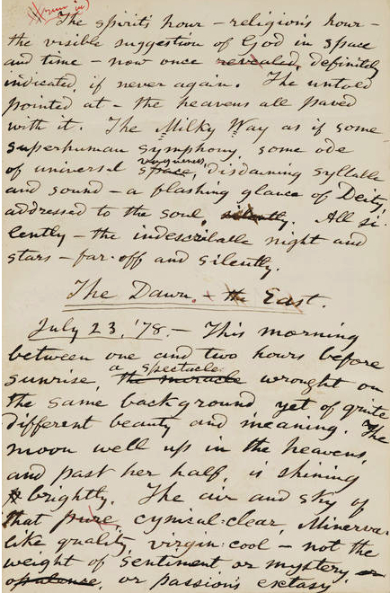 Whitman MS The Dawn | The 19th Century Rare Book and Photograph Shop
