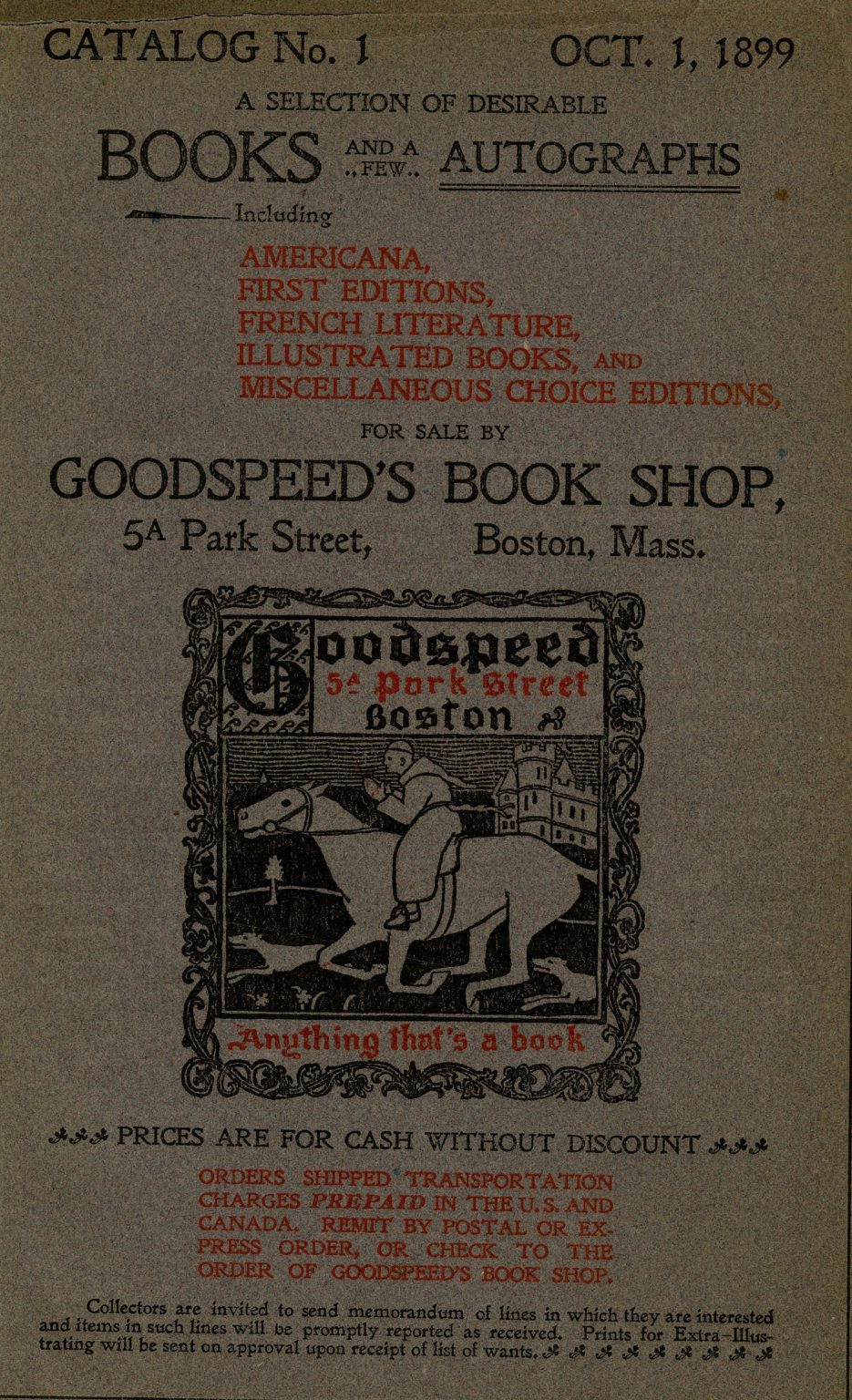Goodspeed | The 19th Century Rare Book and Photograph Shop