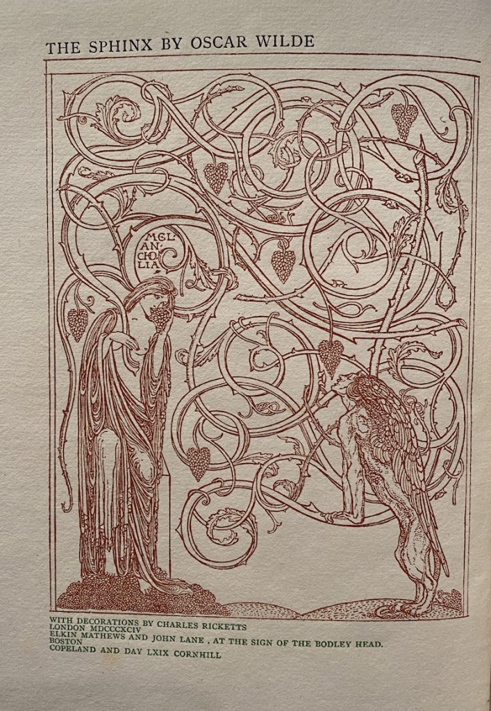 Wilde Sphinx 2 | The 19th Century Rare Book and Photograph Shop